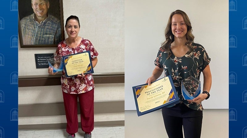 Lesa Johnson & Sarah Gillette, NP of Little Falls Hospital Receive ...